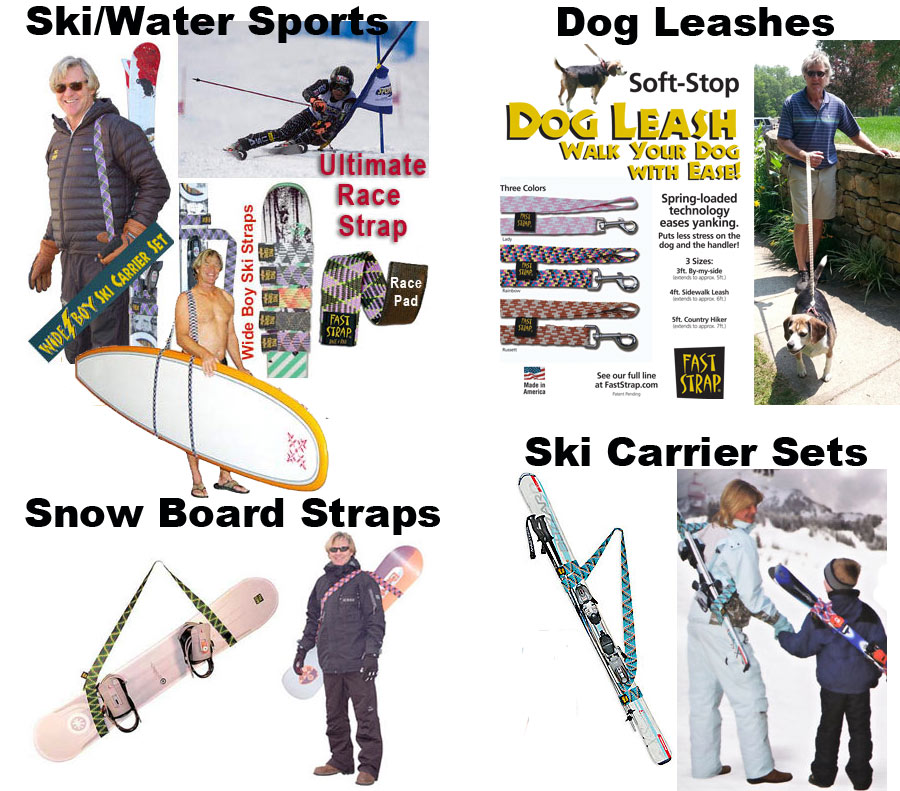 FastStrap™ Ski Straps, Snow Board Straps and Carriers